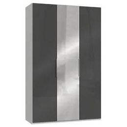 Kleiderschrank wimex "Level by fresh to go", wei&szlig; (wei&szlig;, grauglas), B:150cm H:236cm T:58cm, Schr&auml;nke, Kleiderschrank Dreht&uuml;renschrank, mit Glas- und Spiegelt&uuml;ren