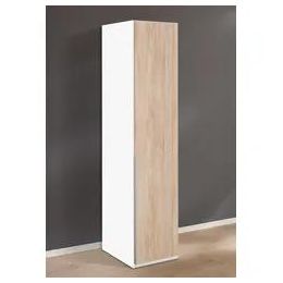Kleiderschrank wimex "New York", wei&szlig; (wei&szlig;, front struktureichefarben hell), B:45cm H:236cm T:58cm, Schr&auml;nke, Kleiderschrank, in vielen Breiten, 208 oder 236cm hoch