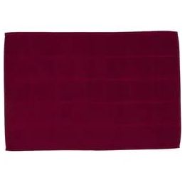 Hotelmatte Ross "Unifond", rot (marsala), H:10mm, Baumwolle, Badematten, Hotelmatte, besonders weich, Badezimmerteppich, uni
