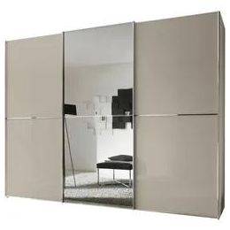 Schwebet&uuml;renschrank STAUD "Sinfonie Plus, edles Design in hochwertiger Qualit&auml;t, Made in Germany", beige (sandglas), B:249cm H:240cm T:68cm, Holzwerkstoff, Schr&auml;nke, Schwebet&uuml;renschrank, Mit kombinierter Glas-Spiegel-Front, viele Varianten
