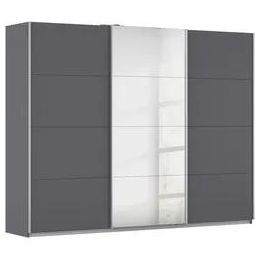 Schwebet&uuml;renschrank Rauch "Kleiderschrank Schrank Garderobe W&auml;scheschrank Ankleide KULMBACH", grau (graumetallic), B:271cm H:210cm T:62cm, Holzwerkstoff, Schr&auml;nke, Schwebet&uuml;renschrank, in 2 H&ouml;hen erh&auml;ltlich, mit Metallgriffleisten MADE IN GERMANY, Topseller
