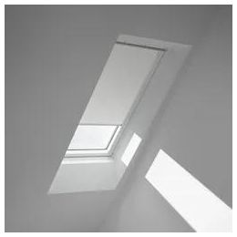 Verdunklungsrollo Velux "DKL SK06 1025SWL", wei&szlig; (wei&szlig;, wei&szlig;), SK06, stufenlos positionierbar, Aluminium, Polyester, Rollos, Verdunklungsrollo, wei&szlig;e F&uuml;hrungsschienen & Griffleiste