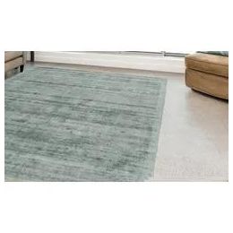 Teppich Kayoom "Luxury 110" Gr. 2, gr&uuml;n (mint), B:80cm H:13mm L:150cm, Viskose, Teppiche, Teppich, Kurzflor, meliert, handweb, Wohnzimmer