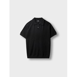 Burocs Shirt 'Fine Knit Polo' male Black size XS