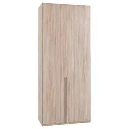 Kleiderschrank wimex "New York", braun (struktureichefarben hell), B:90cm H:208cm T:58cm, Schr&auml;nke, Kleiderschrank, in vielen Breiten, 208 oder 236cm hoch