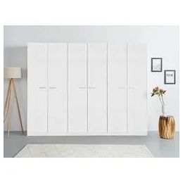 Dreht&uuml;renschrank Rauch "Kleiderschrank Schrank Garderobe TOPSELLER OTELI inkl. Inneneinteilung", wei&szlig; (alpinwei&szlig;), B:271cm H:210cm T:54cm, Holzwerkstoff, Schr&auml;nke, Dreht&uuml;renschrank, mit zus&auml;tzlichen Einlegeb&ouml;den, optional mit Spiegel MADE IN GERMANY