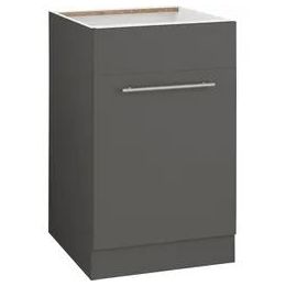 Wiho-K&uuml;chen Sp&uuml;lenschrank WIHO K&Uuml;CHEN "Unna", grau (front und korpus: anthrazit), B:50cm H:82cm T:57cm, Schr&auml;nke, Sp&uuml;lenschrank, 50 cm breit, ohne Arbeitsplatte