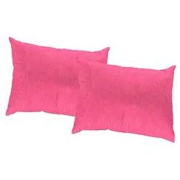 Dekokissen WIRTH "Lahnstein" Gr. 2, pink (pink, gemustert unifarben), B:50cm L:50cm, Polyester, Dekokissen_Sitzkissen_Kissenh&uuml;llen, Kissenh&uuml;lle ohne F&uuml;llung, 2 St&uuml;ck