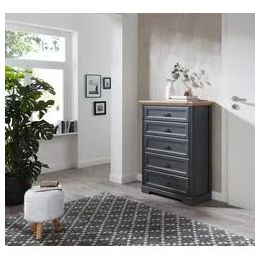 Kommode Innostyle "Jasmin", grau (graphit), B:93cm H:121cm T:41cm, FSC-zertifizierter Holzwerkstoff, Holzwerkstoff, Sideboards, Kommode, mit 5 Schubk&auml;sten