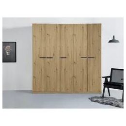 Dreht&uuml;renschrank Rauch "Kleiderschrank Schrank Garderobe TOPSELLER OTELI inkl. Inneneinteilung", braun (eiche artisan), B:226cm H:229cm T:54cm, Holzwerkstoff, Schr&auml;nke, Dreht&uuml;renschrank, mit zus&auml;tzlichen Einlegeb&ouml;den, optional mit Spiegel MADE IN GERMANY