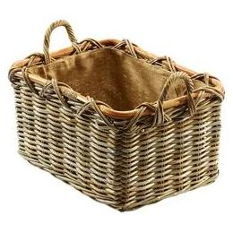 Kaminholzkorb Locker, grau, Rattan, Aufbewahrungsboxen