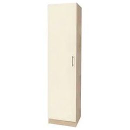 Wiho-K&uuml;chen Seitenschrank WIHO K&Uuml;CHEN "Kiel", beige (front: magnolia, korpus: sonoma eiche), B:50cm H:200cm T:47cm, Schr&auml;nke, Seitenschrank, 50 cm breit