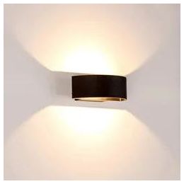HAVIT LIGHTING LED Wandleuchte "ROND", Energieeffizienz: G (A-G), schwarz, 1, H: 6,5cm, Leuchten, LED Wandleuchte
