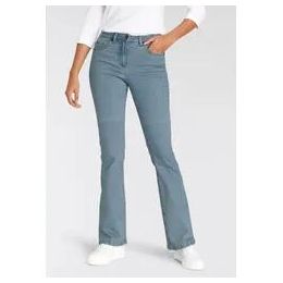 Bootcut-Jeans Arizona, Damen, Gr. 48, N-Gr, blau (bleached), Denim/Jeans, Obermaterial: 98% Baumwolle, 2% Elasthan, clean, Basic, comfort fit lang, Jeans, hohe Leibh&ouml;he