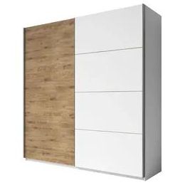 Schiebet&uuml;renschrank Home Affaire "Galaxy Breite 200,220 oder 270cm breit, Kleiderschrank, W&auml;scheschrank", braun (wei&szlig;, eiche beaufort, wei&szlig;), B:200cm H:210cm T:61cm, Dekorfolie, FSC-zertifizierter Holzwerkstoff, Schr&auml;nke, Schiebet&uuml;renschrank, INKLUSIVE kompletter Innenausstattung, Metallgriffe