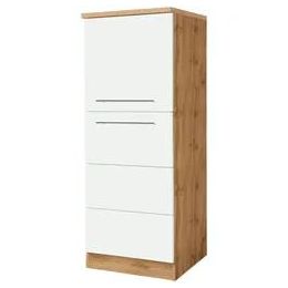 Seitenschrank KOCHSTATION "KS-Wien", wei&szlig; (wei&szlig;, wotaneiche), B:60cm H:165cm T:60cm, Holzwerkstoff, Schr&auml;nke, Seitenschrank, Breite 60 cm, H&ouml;he 165 cm, T&uuml;ranschlag wechselbar