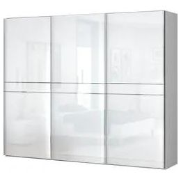 Schwebet&uuml;renschrank OTTO HOME "Piano, FSC-zertifiziert, mit Einlegeb&ouml;den und Kleiderstangen", wei&szlig; (wei&szlig; hochglanz), B:272cm H:224cm T:61cm, Holzwerkstoff, Schr&auml;nke, Schwebet&uuml;renschrank, UV lackiert, hochgl&auml;nzend, mit Soft-Close Funktion, in beige oder wei&szlig;