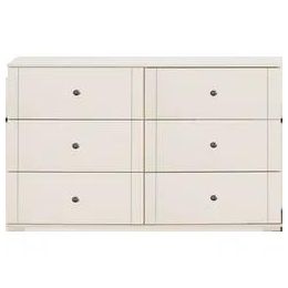 Schubkastenkommode wimex "Chalet", wei&szlig;, B:130cm H:83cm T:41cm, Sideboards, mit dekorativen Aufleistungen