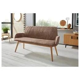 Sitzbank OTTO HOME "Brest", grau (taupe, natur), B:160cm H:88cm T:60cm, Polyester, Sitzb&auml;nke, Essbank Polsterbank Sitzbank, Schuhbank, Garderobenbank, Bank Breite 160 cm