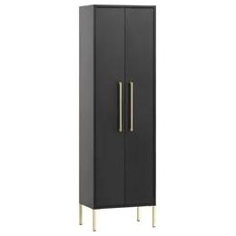Midischrank Schildmeyer "Sarah", schwarz, B:46,2cm H:154,7cm T:30,1cm, FSC-zertifizierter Holzwerkstoff, Schr&auml;nke, Midischrank, Badm&ouml;bel, Breite 46,2 cm