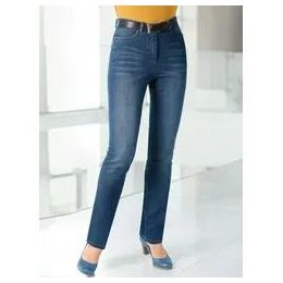 5-Pocket-Jeans Casual Looks, Damen, Gr. 215, Extrakurzgr&ouml;&szlig;en, blau (blau, stone, washed), 78% Baumwolle, 20% Polyester, 2% Elasthan, unifarben, lang, Jeans 5-Pocket-Jeans