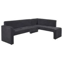 Essbank exxpo - SOFA FASHION "Barista, bequem und elegant, hohe Bodenfreiheit", schwarz, B:245cm H:83cm T:159cm, Luxus-Microfaser (100% Polyester), Sitzb&auml;nke, Essbank, Eckbank Barista bequem und elegant, hochwertige Detailverarbeitung