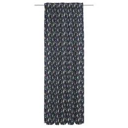 Vorhang ADAM "Space" Gr. 4, blau (dunkelblau), B:142cm H:245cm, Jacquard, Baumwolle, Gardinen, aus 100% Bio-Baumwolle