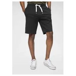 Sweatshorts OCEAN SPORTSWEAR "Athleisure Sweat Shorts - Relax Fit", Herren, Gr. L (52/54), N-Gr, schwarz, Sweatware, Obermaterial: 100% Baumwolle, bequem kurz, Hosen Sweatshorts, Elastischer Hosenbund mit Kordelzug