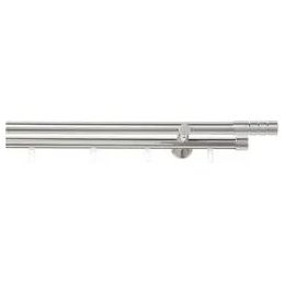 Kombi-Vorhangstange GOOD LIFE "Ranura" Gr. 5, silber (edelstahlfarben), L:200cm &Oslash;:20mm, Aluminium, Kunststoff, Metall, Gardinenstangen