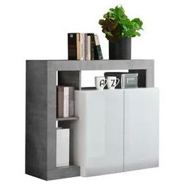 Sideboard Home Affaire "Hamburg", grau (wei&szlig;, betonoptik), B:108cm H:93cm T:42cm, Sideboards, Sideboard, Breite 108 cm