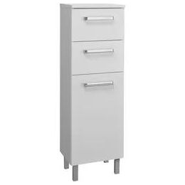 Unterschrank SAPHIR "Quickset Badschrank mit 1 T&uuml;r, 2 Schubladen, 30 cm breit", wei&szlig; (wei&szlig; glanz), B:30cm H:100,5cm T:33cm, Schr&auml;nke, Unterschrank, Badezimmer-Unterschrank inkl. T&uuml;rd&auml;mpfer, Griffe in Chrom Glanz