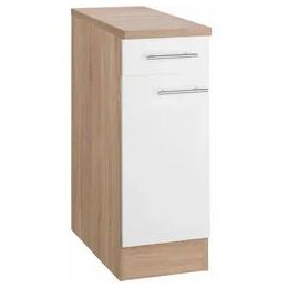 Unterschrank Optifit "Kalmar", wei&szlig;, B:30cm H:85cm T:60cm, Schr&auml;nke, Unterschrank, Breite 30 cm