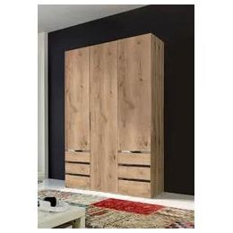 Kleiderschrank wimex "Level by fresh to go", braun (plankeneichefarben), B:150cm H:216cm T:58cm, Schr&auml;nke, Kleiderschrank, mit Schubladen