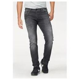 Jack & Jones Slim-fit-Jeans JACK & JONES "JJIGLENN JJFOX BL 655 50SPS NOOS", Herren, Gr. 30, L&auml;nge 34, schwarz (schwarz denim), Denim/Jeans, Obermaterial: 92% Baumwolle, 6% Polyester, 2% Elasthan, Abriebeffekte, slim fit lang, Jeans Slim-fit-Jeans