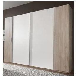 Schwebet&uuml;renschrank wimex "Lotto", wei&szlig; (struktureichefarben hell, wei&szlig;), B:315cm H:210cm T:65cm, Schr&auml;nke, Schwebet&uuml;renschrank
