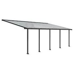 Terrassendach PALRAM - CANOPIA "Olympia 3x7.3", grau, B:739cm T:295cm, Aluminium, Polycarbonat (PC), Terrassen&uuml;berdachungen, BxT: 739x295 cm