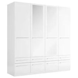 Kleiderschrank Priess "Schrank Garderobe W&auml;scheschrank Barcelona in 5 Breiten", wei&szlig;, B:185cm H:193cm T:54cm, Holzwerkstoff, Schr&auml;nke, Kleiderschrank, viel Stauraum, ger&auml;umige Schubk&auml;sten, mit Spiegel, MADE IN GERMANY