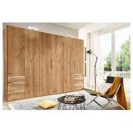 Kleiderschrank wimex "Level by fresh to go", braun (plankeneichefarben), B:300cm H:216cm T:58cm, Schr&auml;nke, Kleiderschrank, mit Schubladen