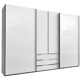 Schwebet&uuml;renschrank wimex "Magic by fresh to go", wei&szlig; (wei&szlig;, au&szlig;ent&uuml;ren wei&szlig;glas), B:300cm H:216cm T:65cm, Schr&auml;nke, Schwebet&uuml;renschrank