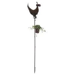 N&auml;ve LED Gartenleuchte N&Auml;VE "Huhn", schwarz (dunkelbraun, schwarz), B:35cm H:169cm, Leuchten, LED Gartenleuchte, mit Deko