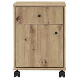 Rollcontainer FORTE "Tempra", braun (artisan eiche), B:38,6cm H:54,2cm T:42cm, Holzwerkstoff, Rollwagen, Rollcontainer