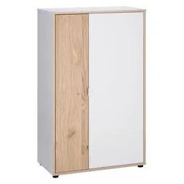Aktenschrank VOGL M&Ouml;BELFABRIK "Trelle", wei&szlig; (wei&szlig; matt, eiche furniert), B:67cm H:112cm T:35cm, Schr&auml;nke