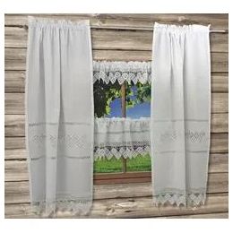 Querbehang "BALDO" Gr. 3, wei&szlig;, B:120cm H:50cm, Wirkware, Baumwolle, HOSSNER - ART OF HOME DECO, Gardinen