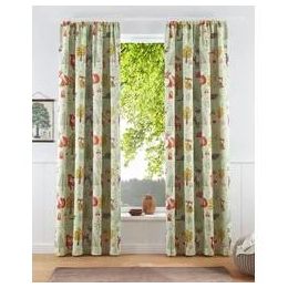 Verdunkelungsvorhang OTTO HOME "Waldtiere" Gr. 3, bunt (orange, braun, gelbgr&uuml;n), B:130cm H:225cm, Polyester, Gardinen, blickdicht, bedruckt, verschiedene Gr&ouml;&szlig;en