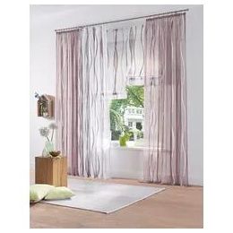 Gardine OTTO HOME "Dimona" Gr. 3, grau (taupe), B:140cm H:225cm, Voile, Polyester, Gardinen, Gardine, 2er-Set, transparent, Voile, Polyester