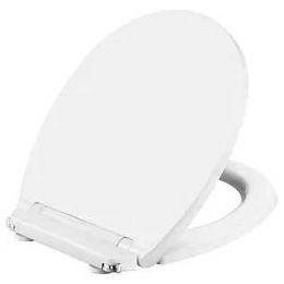 WC-Sitz CORNAT "Klassisch wei&szlig;er Look - Pflegeleichter Duroplast - Quick up", wei&szlig;, B:39,5cm L:49cm, Duroplast, WC-Sitze, Clean Funktion - Absenkautomatik - Montage von oben / Toilettensitz
