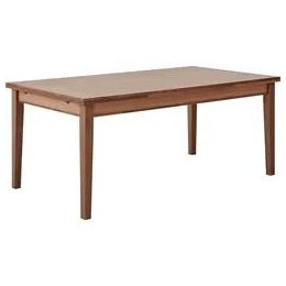 Esstisch HAMMEL FURNITURE "Basic Sami, schnell innenliegende Einlegeplatten ausziehbar", braun (walnuss), B:180cm H:76cm T:100cm, Tischplatte: Furnier gebeizt und lackiert;Gestell: Massivholz, Tische, Esstisch, 180(280)x100 cm, Furnier / Massivholz, stabiler d&auml;nische Design Tisch
