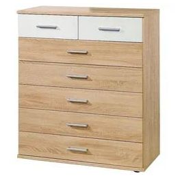 Schubkastenkommode wimex "Greven", wei&szlig; (struktureichefarben, wei&szlig;), B:90cm H:103cm T:40cm, Sideboards