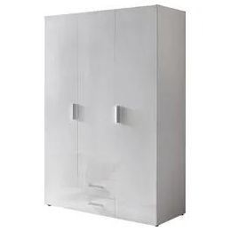 Kleiderschrank wimex "Malta", wei&szlig; (wei&szlig;, hochglanz wei&szlig;), B:120cm H:185cm T:54cm, Schr&auml;nke, Kleiderschrank, mit Hochglanz-Front