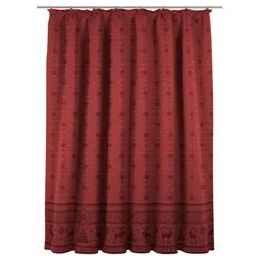 Vorhang WIRTH "Romo" Gr. 1, rot, B:65cm H:120cm, Jacquard, Baumwolle, Polyester, Gardinen
